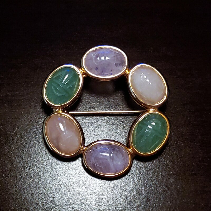 Lavender Gem Brooch - Etsy