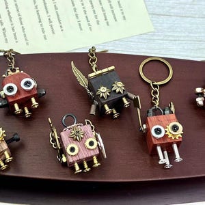 Handmade Cool Mini Steampunk Robot Cool Keychain Gifts, Miniature ...