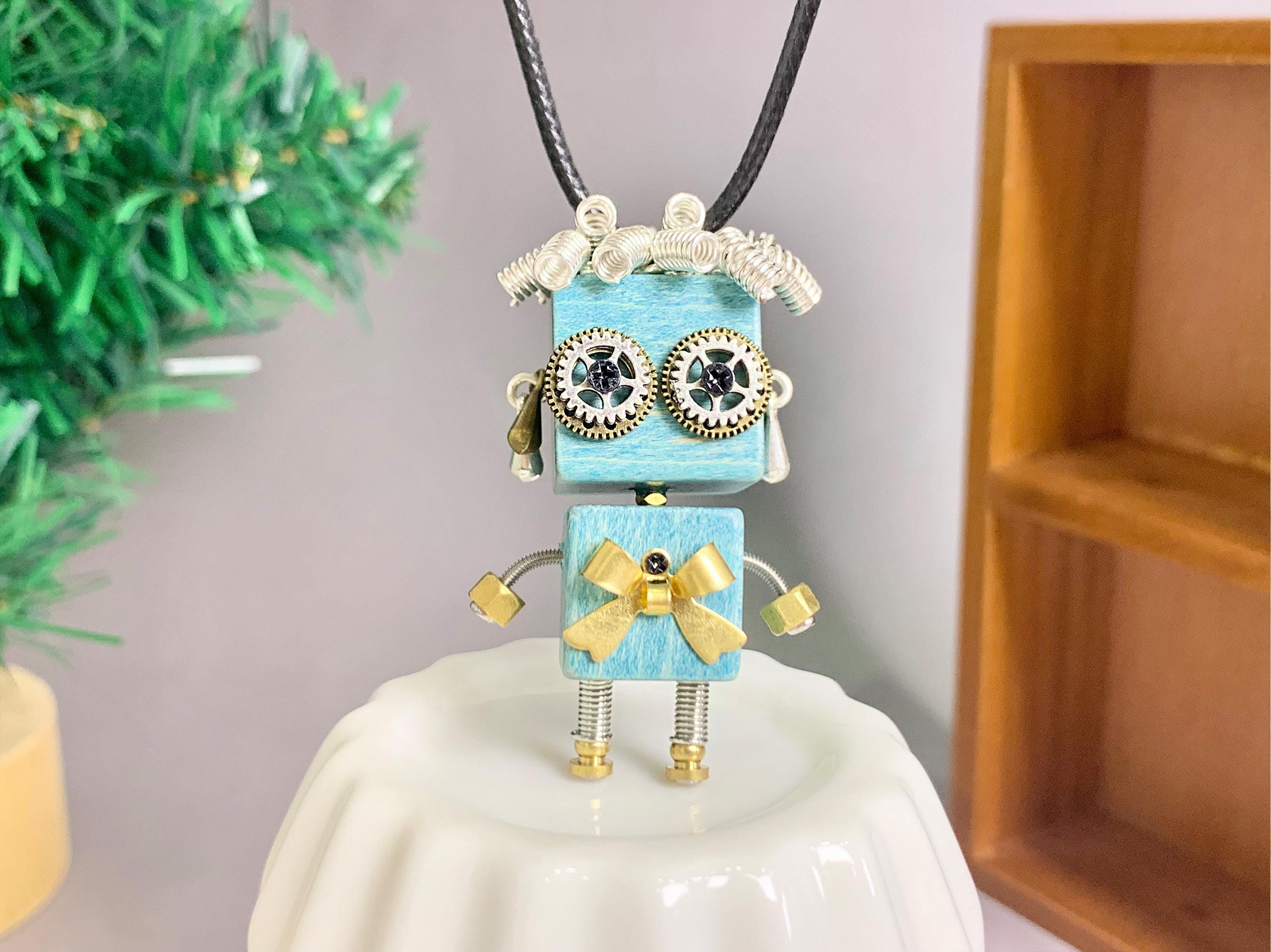 2 Styles Cool Steampunk Robot Cool Keychain Gift, Handmade Unique ...