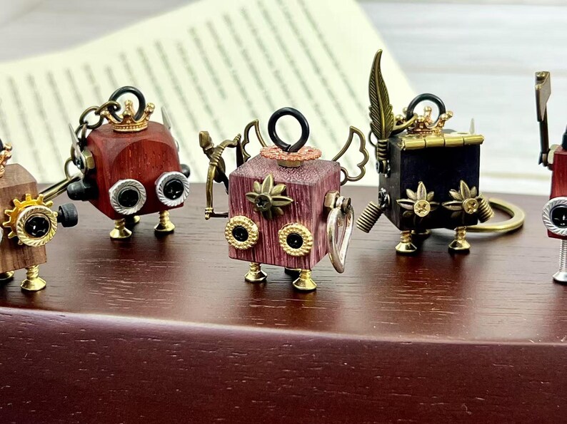Handmade Cool Mini Steampunk Robot Cool Keychain Gifts, Miniature ...