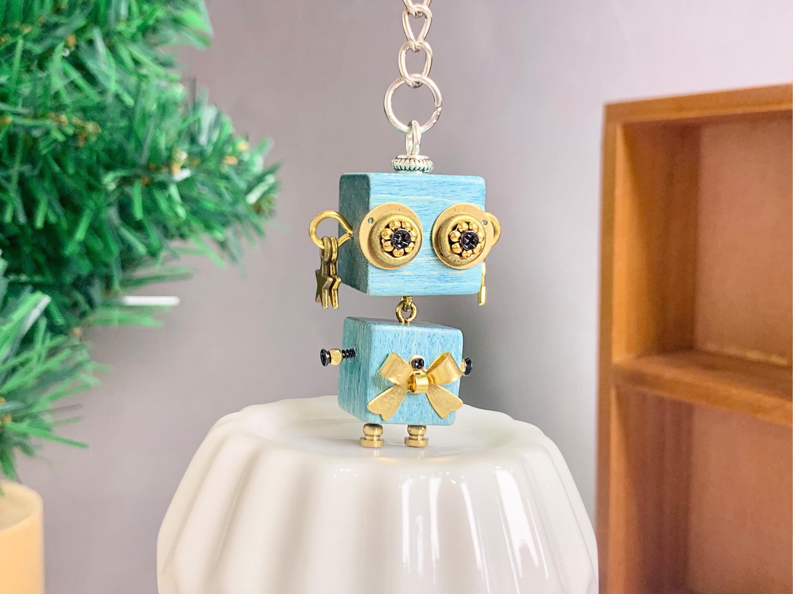 2 Styles Cool Steampunk Robot Cool Keychain Gift, Handmade Unique ...