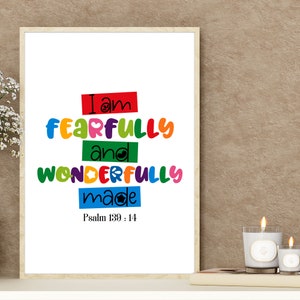 Bible Verse Sign Poster. Printable Christian Scripture Wall Art. I Am ...