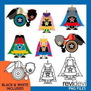 Diversity Superhero Body With Shield, Back to School Clip Art ...