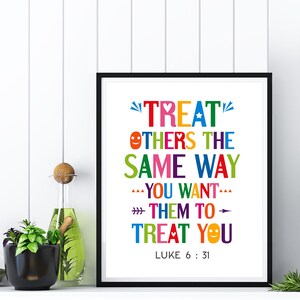 Treat Others the Same Way You Want Them to Treat You Poster. Luke 6:31 ...