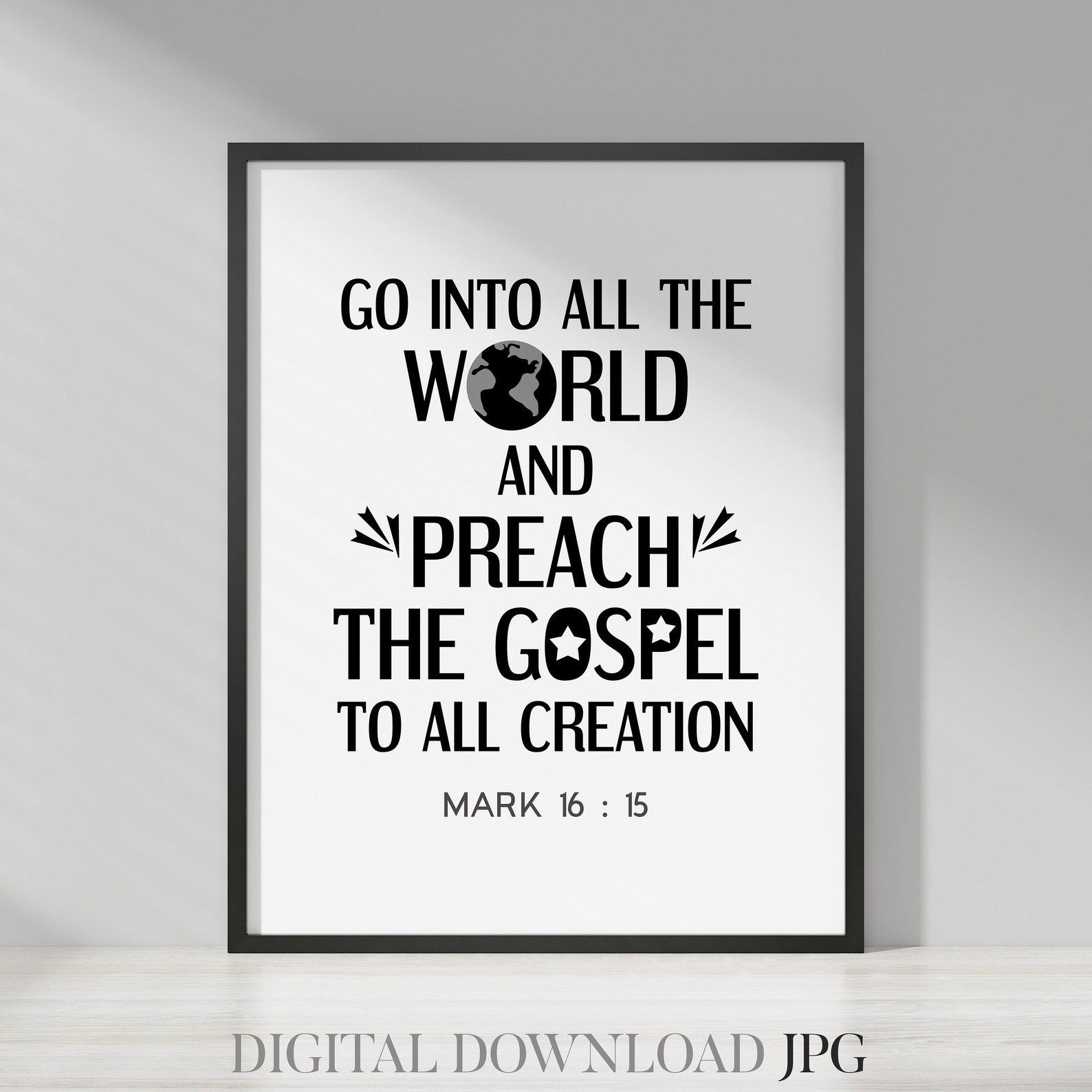 Minimalist Bible Verse Wall Art Bundle Vol. 3 Simple Black | Etsy