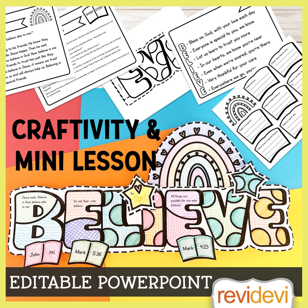 Printable Believe Craft Activities With Editable Templates. Christian ...