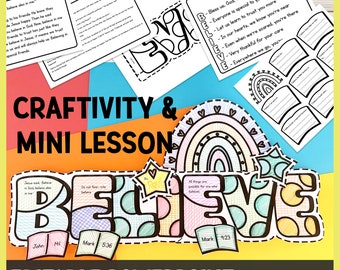 Printable Jesus Loves Me Craft With Editable Templates. Christian Bible ...