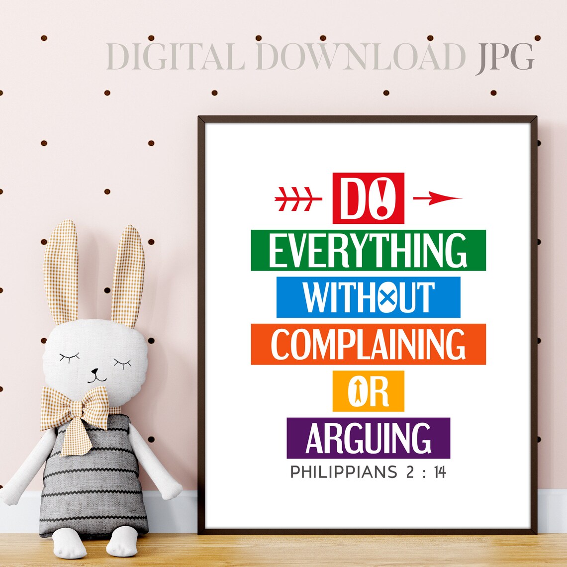 Bible Verse Wall Art Do Everything Without Complaining or | Etsy