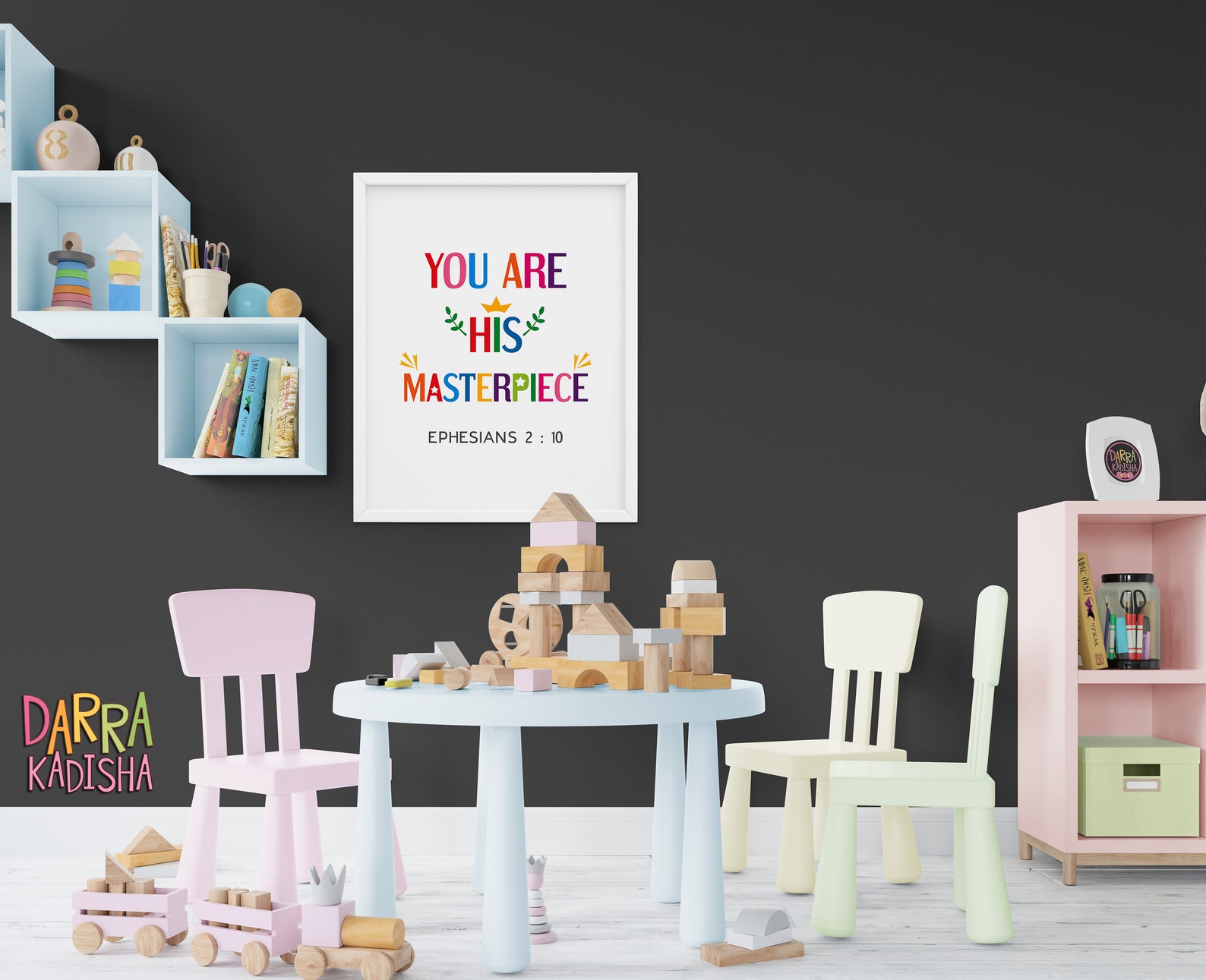 Bible Verse Poster Printable. You Are His Masterpiece. - Etsy