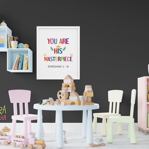 Bible Verse Poster Printable. You Are His Masterpiece. Ephesians 2:10 ...