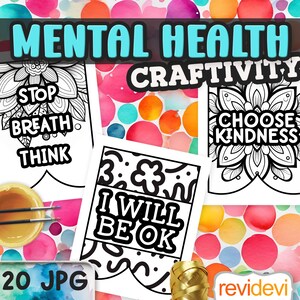 Printable 20 Mental Health Mindfulness Coloring Pages for Teens. Self ...