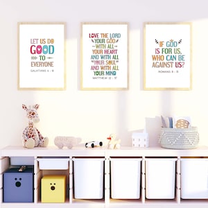 Big Bible Memory Verses Bundle. Set of 20. Bible Quotes Wall Art ...