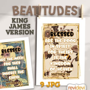 Printable the Beatitudes Wall Art. Christian Classroom Decor Posters ...