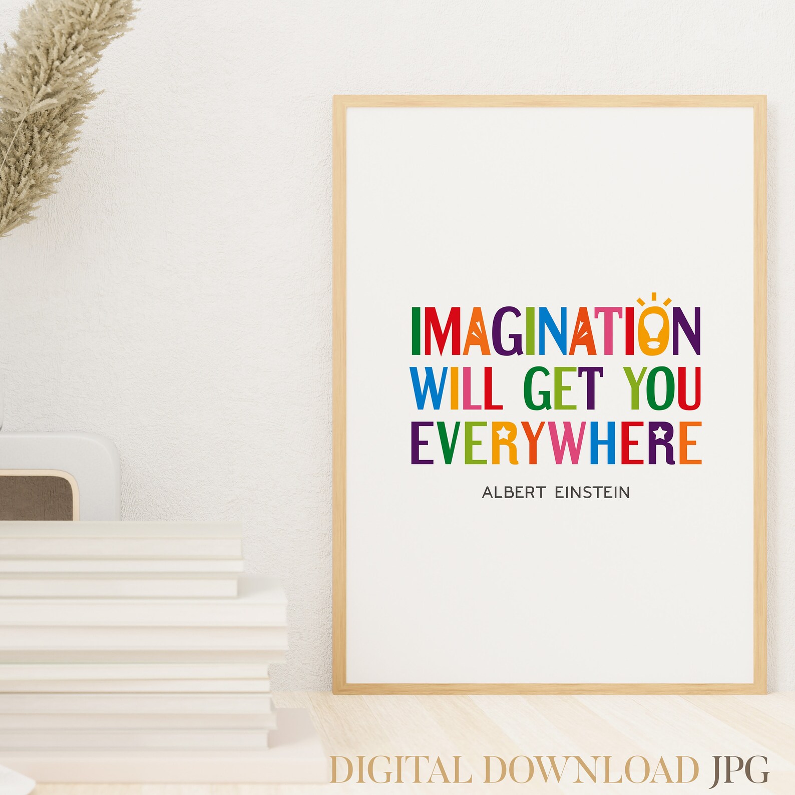 Inspirational Quote Poster Printable. Imagination Will Get You - Etsy