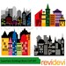 Superhero Clipart - Skyline City Buildings Block Clip Art - Skyscraper ...