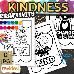 Printable Back to School Coloring Sheets With 12 Kindness Quotes for ...