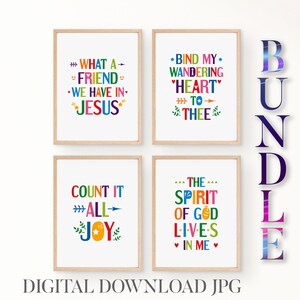 Printable Bible Verse. Wall Art Bundle for Children Bedroom and Sunday ...