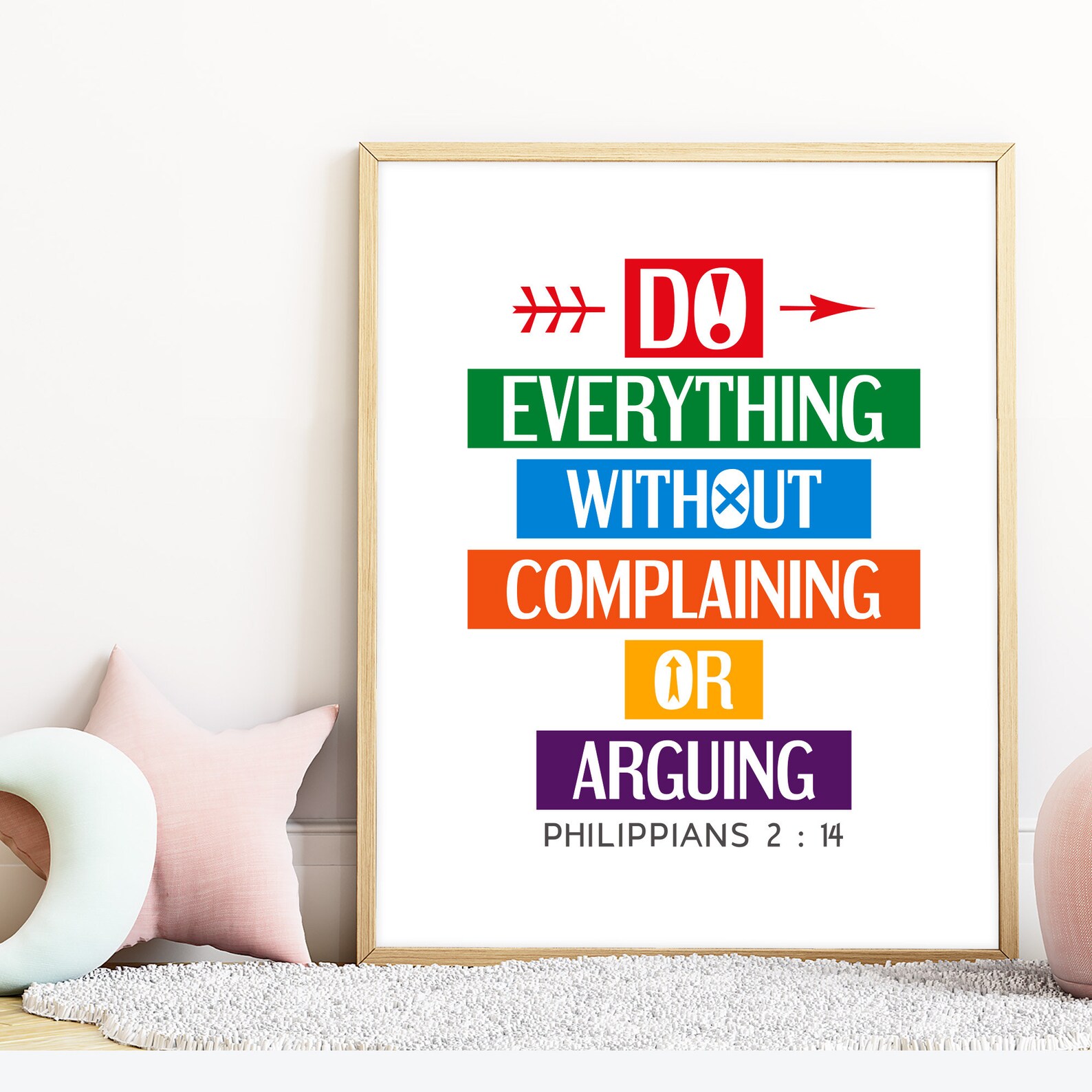Bible Verse Wall Art. Do Everything Without Complaining or Arguing ...