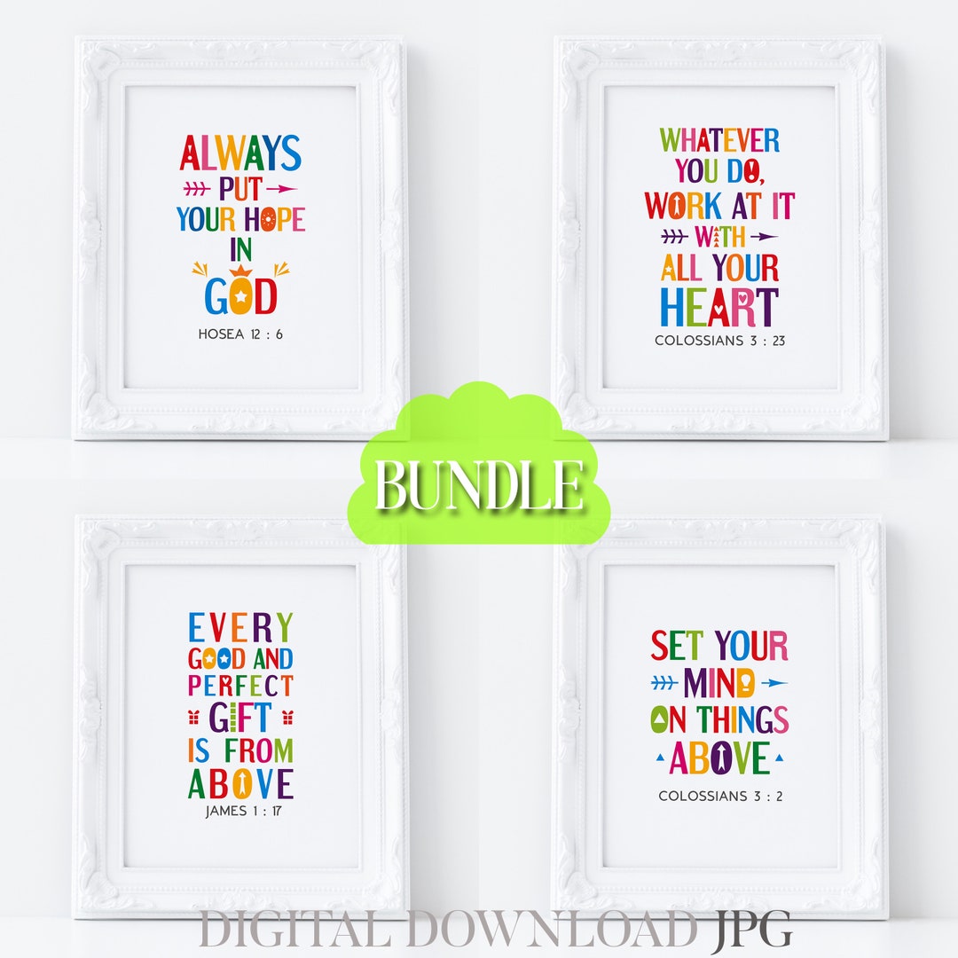 Printable Bible Quotes. Wall Art Bundle Vol. 11. Inspirational ...