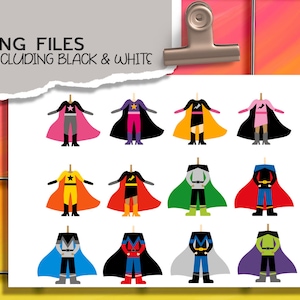Diversity Superhero Body Clip Art Bundle, Multicultural Boys and Girls ...