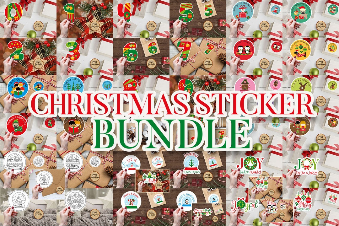 Printable Christmas Packaging Stickers Bundle. Digital Download. Cute ...