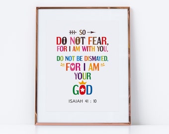 Isaiah 41:10 Do Not Fear for I Am With You Print Instant - Etsy