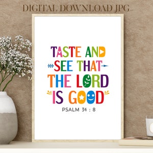 Bible Verse Bundle. Printable Wall Art for Children Bedroom and Sunday ...
