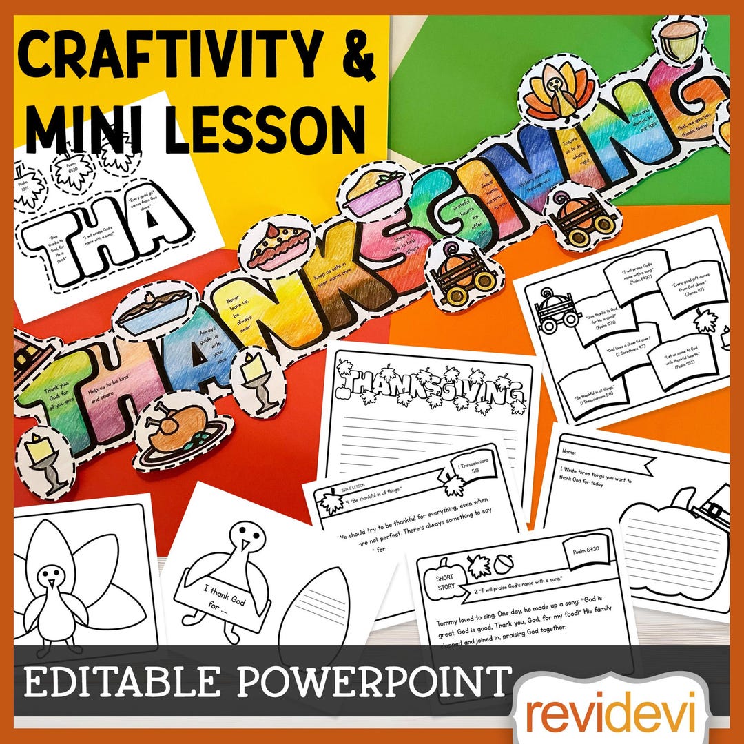 Thanksgiving Craft. Printable Fall Season Christian Bible Study Lessons ...