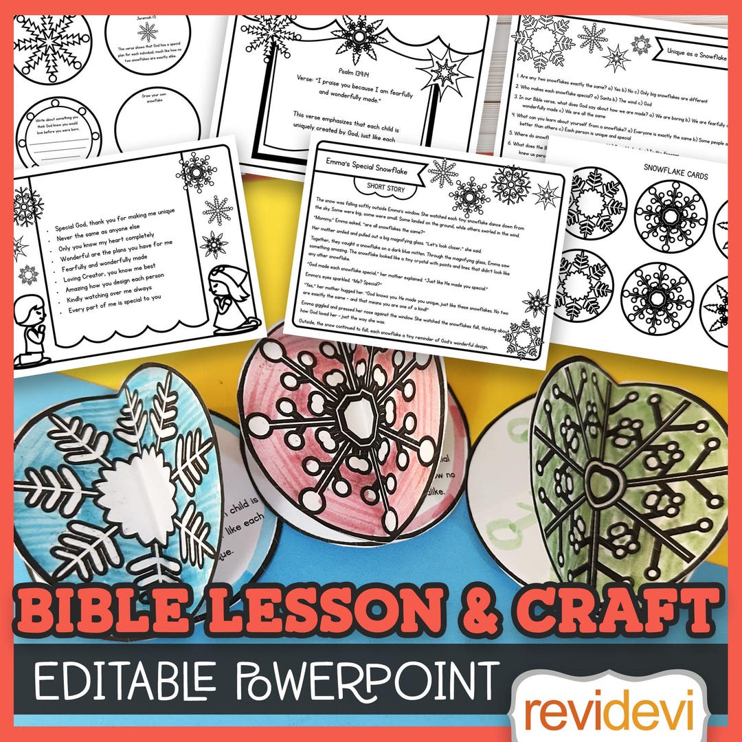 As Unique as a Snowflake Craft. Winter Homeschool Bible Lessons Study ...