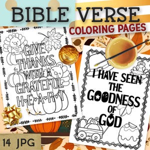 Christian Thanksgiving Autumn Coloring Pages for Church Kids Sunday ...