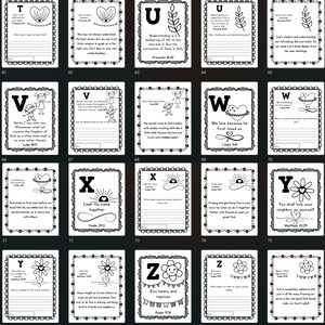 Printable ABC Bible Verse Lessons for Kids. Coloring and Writing ...