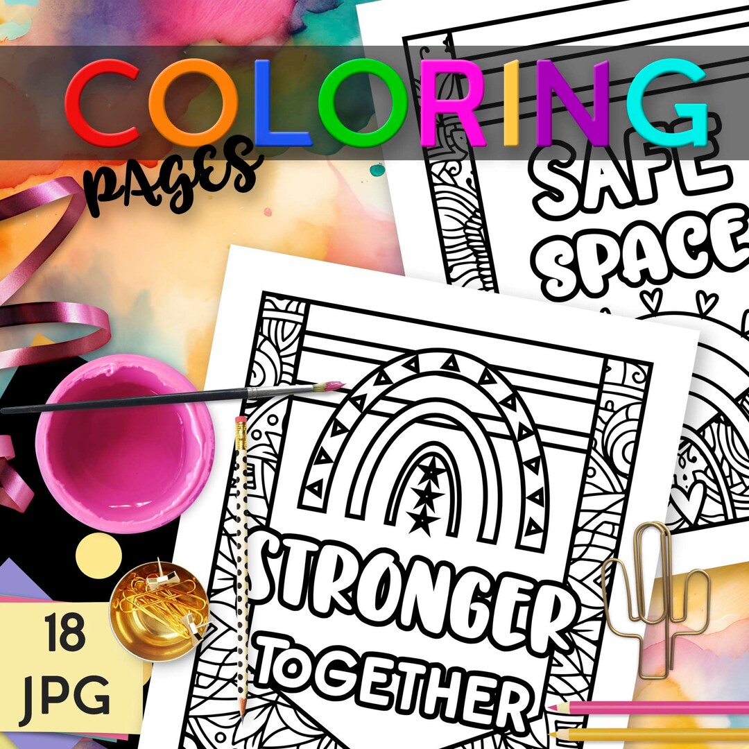 18 LGBTQ GSA gay Straight Alliance Club Coloring Pages With Inclusivity ...