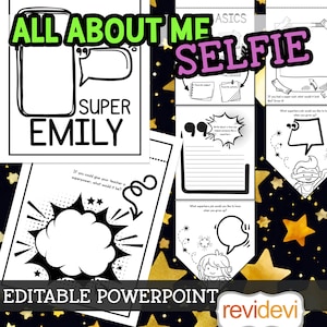 Printable All About Me Poster 2024. Back to School Superhero Selfie ...