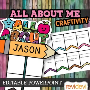 Printable Back to School Craft. Editable All About Me Creative Activity ...