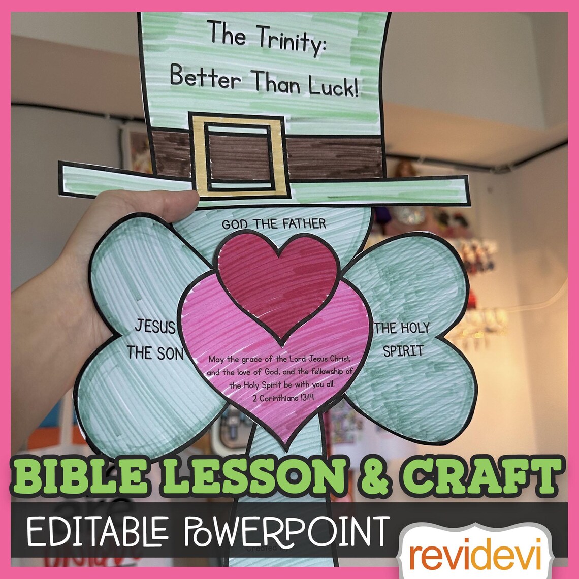 St Patrick's Day Bible Lessons & Craft: Trinity Shamrock (editable ...