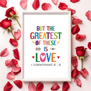 Bible Verse Wall Art. but the Greatest of These is Love, 1 Corinthians ...