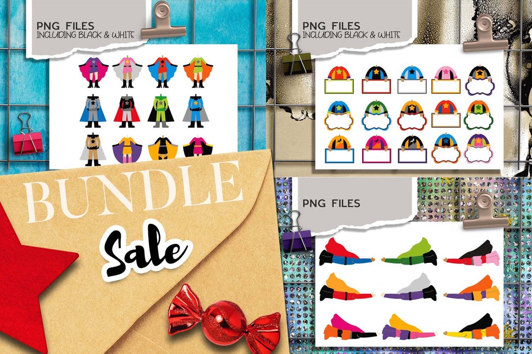 Superhero Body Clipart Bundle. Add Your Own Photo. Diversity Kids ...