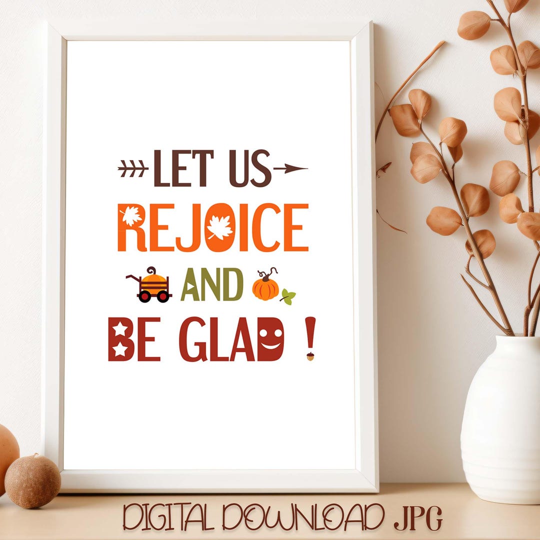 Christian Thanksgiving Poster. Printable Sunday School Bible Verse Wall ...