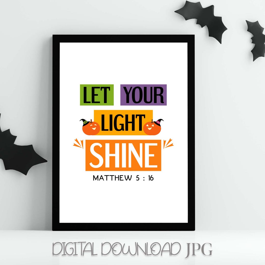 Halloween Wall Art. Printable Poster. Christian Bible Verse Scripture ...
