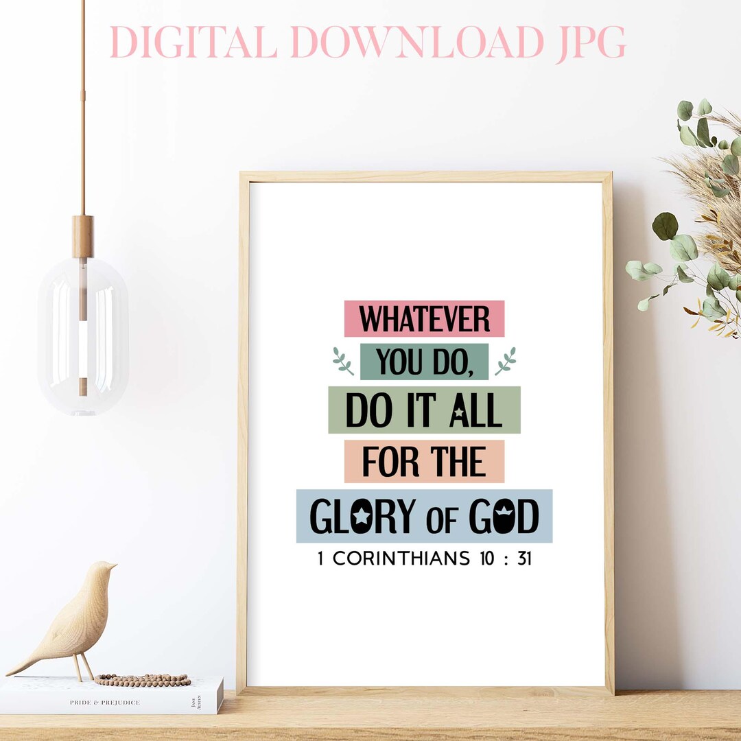 Bible Verse Wall Art. Printable Boho Christian Scripture Poster ...