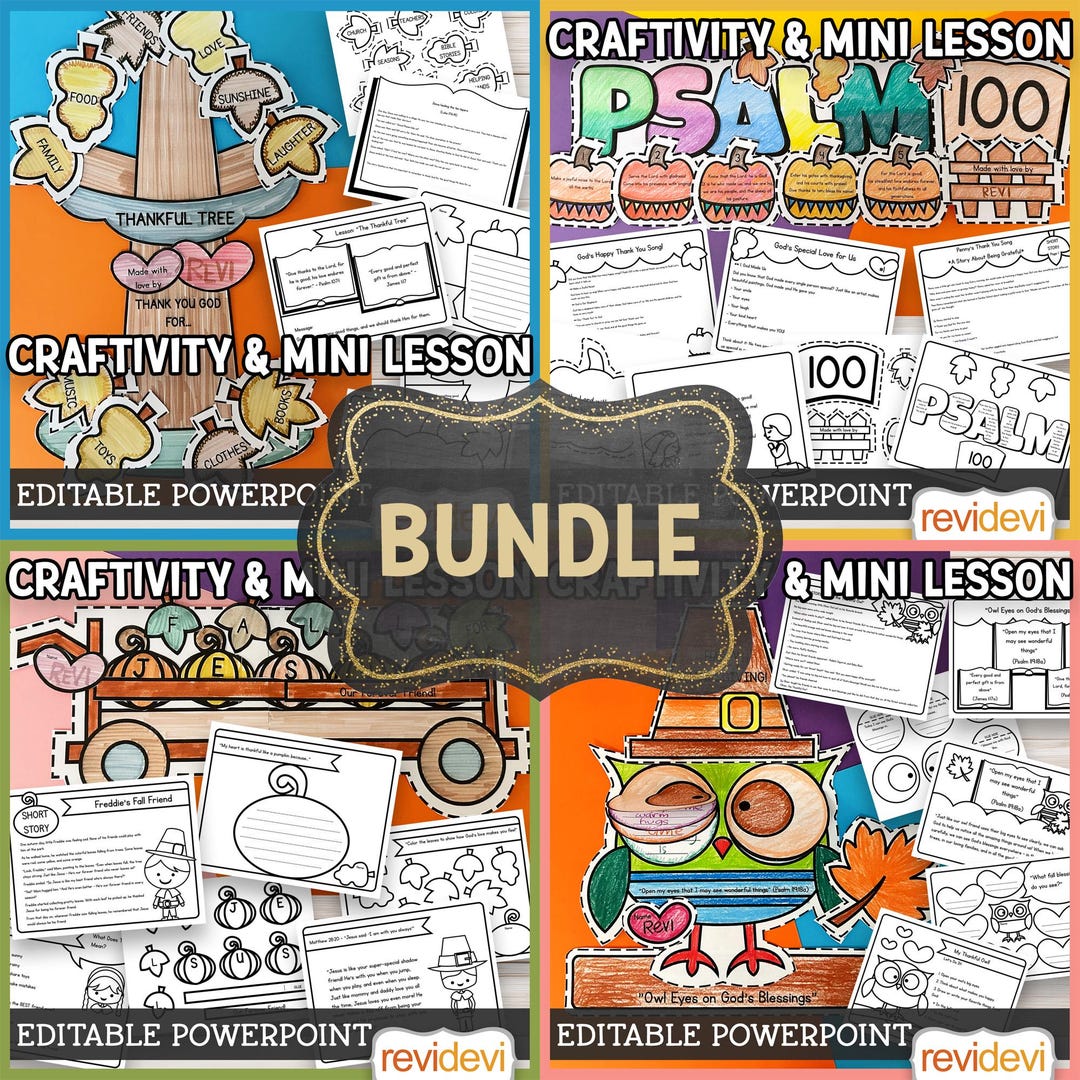 Christian Thanksgiving Bible Lesson and Craft Activities Bundle ...