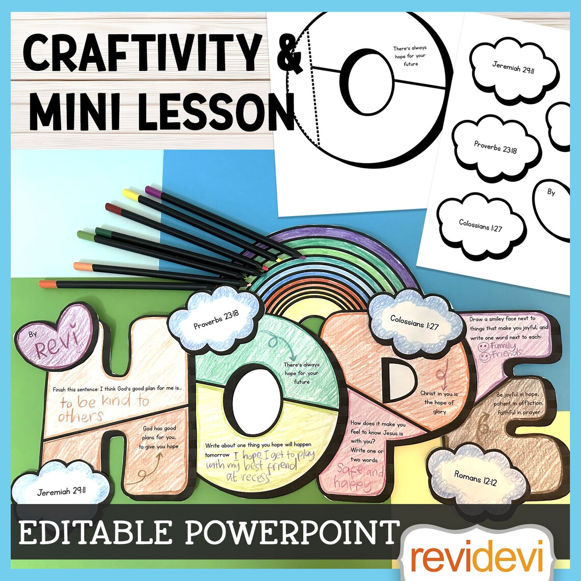 Christian Hope Craft Activities: Bible Lessons, Editable Templates ...