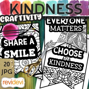 20 Printable Kindness Coloring Pages for Teens. Back to School Pennant ...