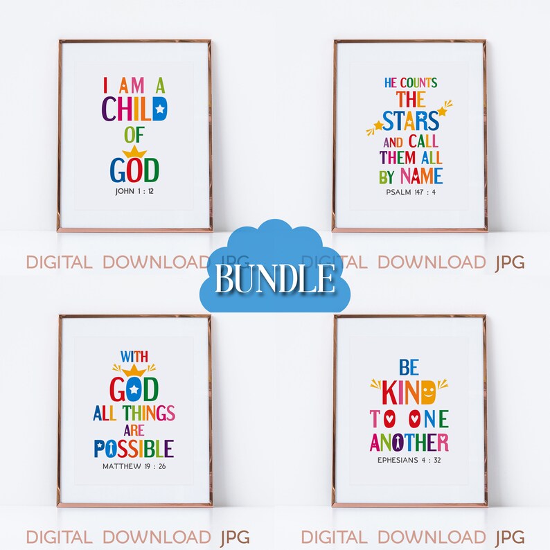 Printable Bible Verse Wall Art Bundle Vol. 1 Bible Quotes - Etsy