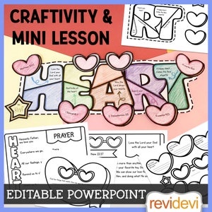Printable Valentine Christian Heart Craft Activities. Sunday School ...