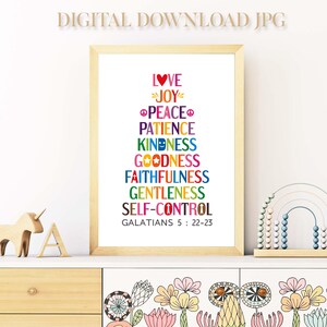 Fruit of the Spirit Printable Wall Art. Galatians 5:22-23 Love Joy ...