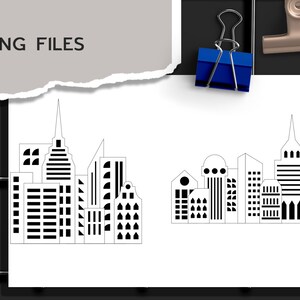 City Buildings Clip Art Bundle Superhero City Skyline Digital Images ...