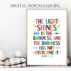 Bible Verses Wall Art Bundle. Mark 5:36, John 1 5, Ephesians 5 19 ...