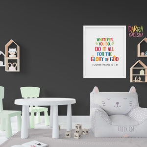 Bible Quote Poster Printable. Whatever You Do, Do It All for the Glory ...
