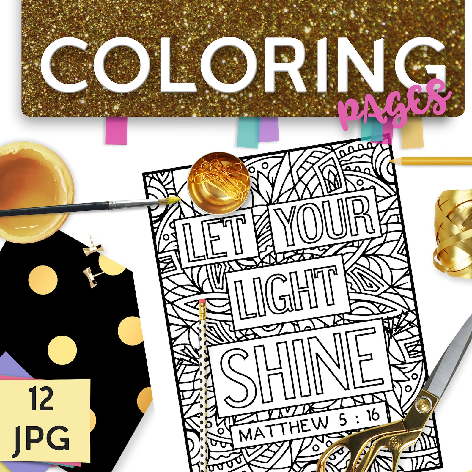 Printable Bible Coloring Pages for Teens and Adults. Inspirational ...